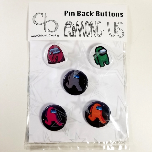Chthonic Clothing | Accessories | Among Us Button Set | Poshmark